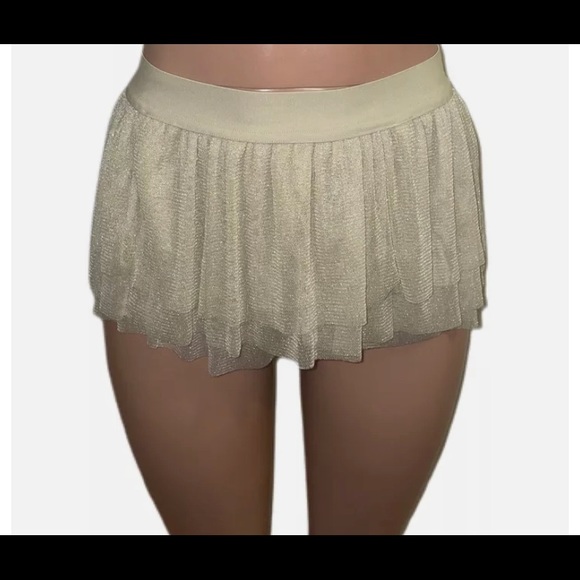 Bear Dance | Skirts | Sparkly Gold Angel Rave Tiers Tutu Micro Mini ...